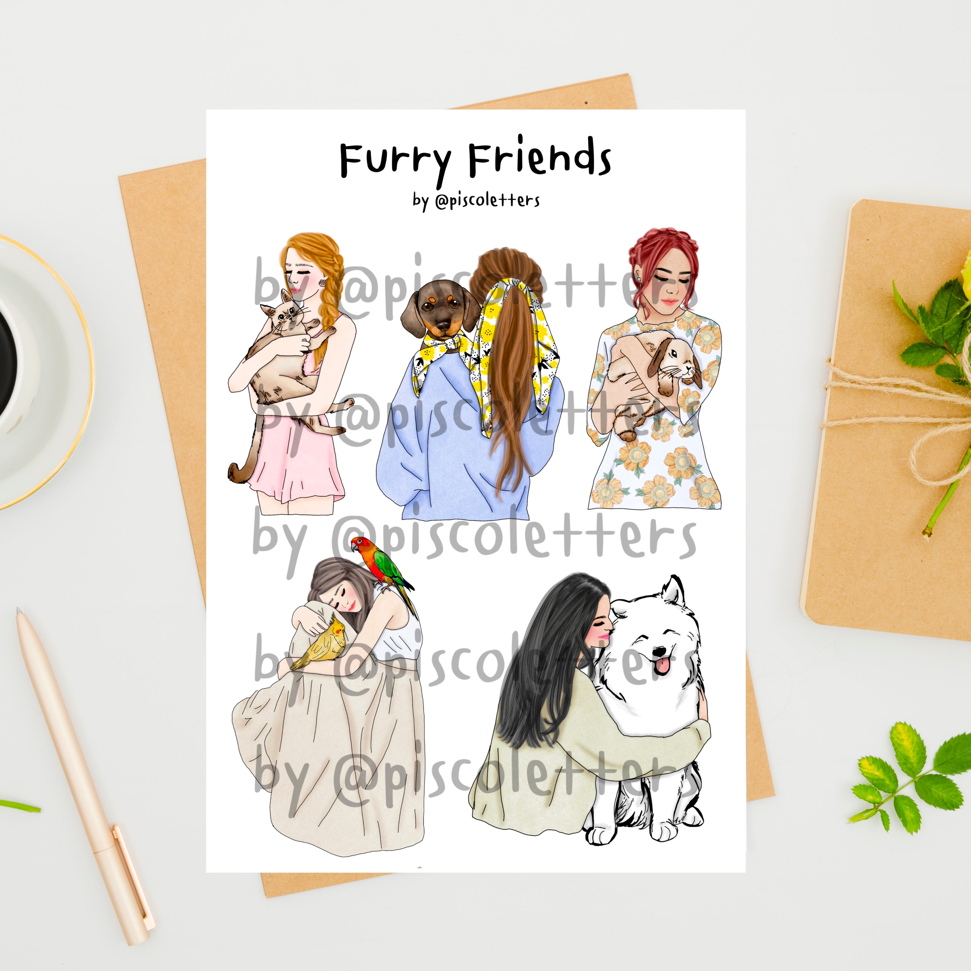 Furry Friends Printable (Digital) – Piscoletters