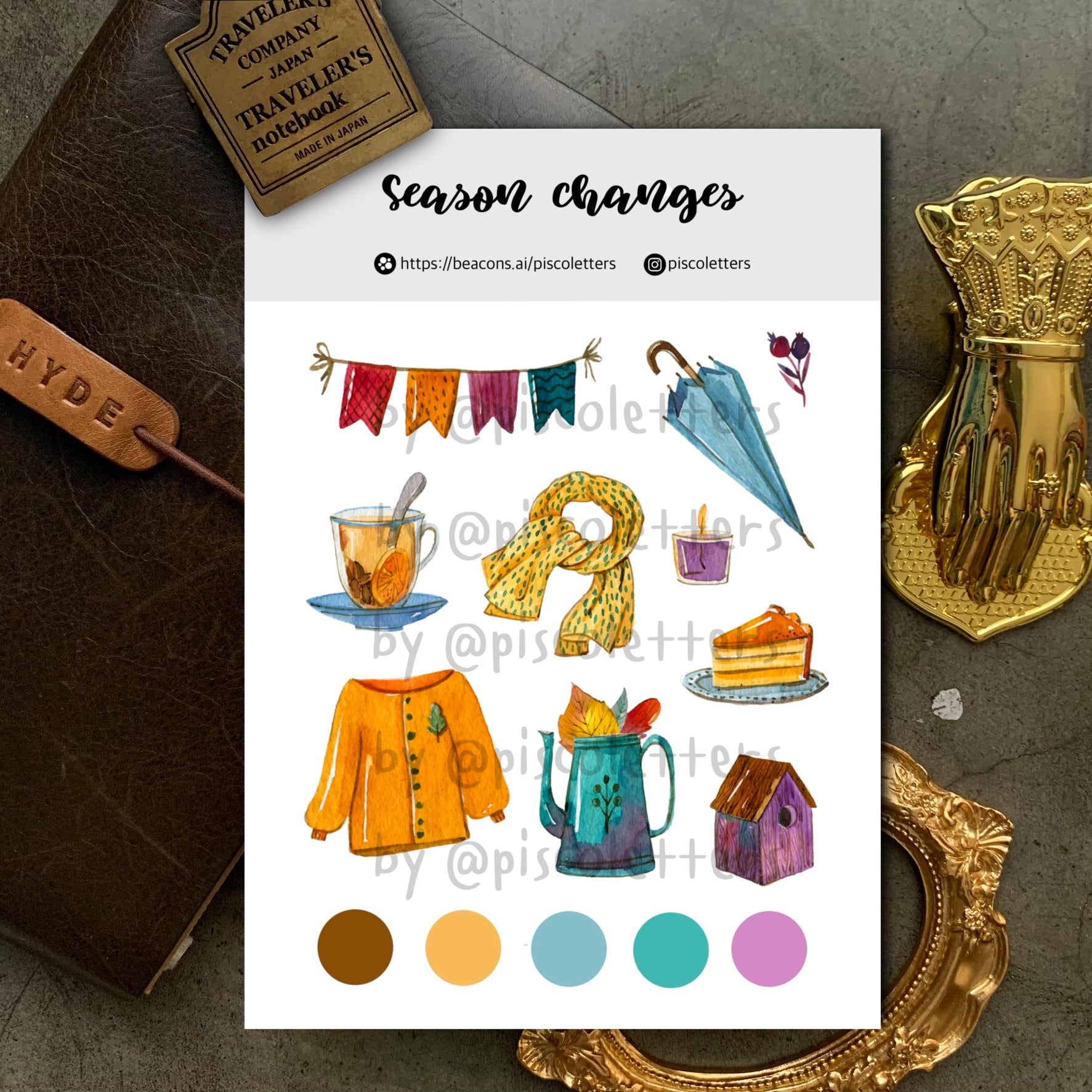 Season Changes Sticker Sheet – Piscoletters
