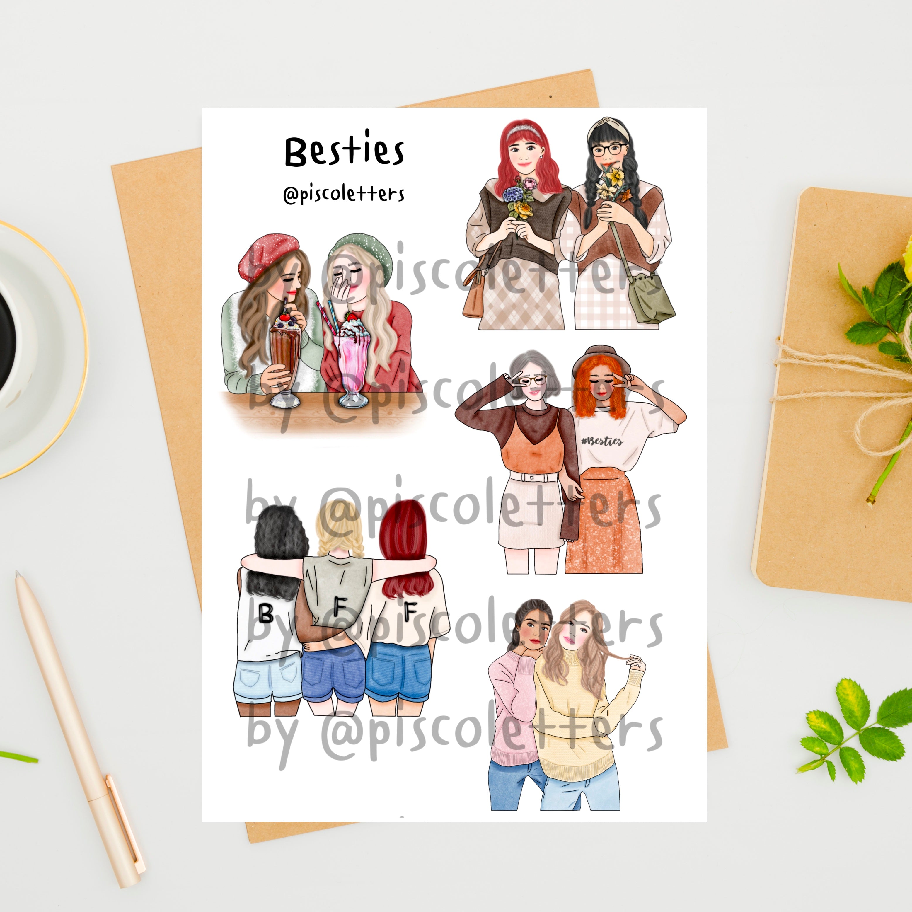 Besties Printable (Digital) – Piscoletters